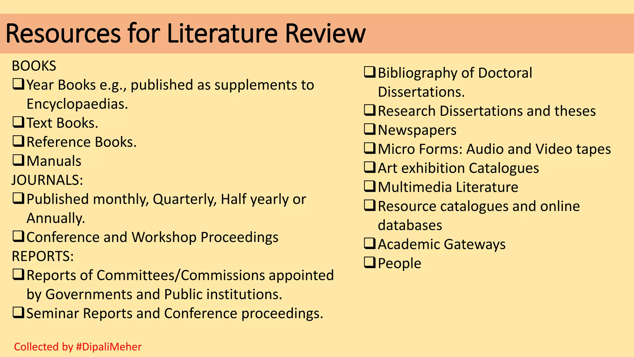 Literature Review | PPTX