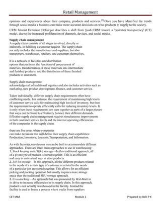 Retail Management Module 1 notes | DOCX