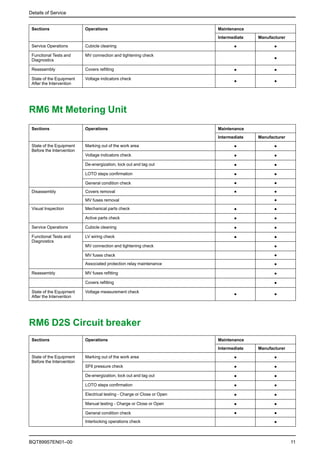 RM6 Maintenance Statement for technicians and project commissioning ...