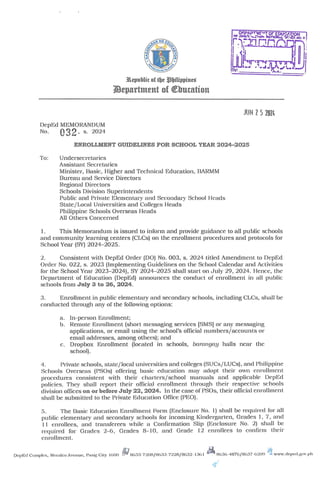 RM_722 s_2024 - Announcement of the Enrolment for SY 2024-2025.pdf