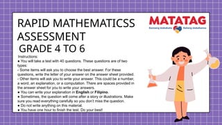 RapidMathematicsMockTestfor grade 4-6.pptx