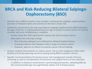 Reproductive Medicine and Hereditary Cancer | PPT