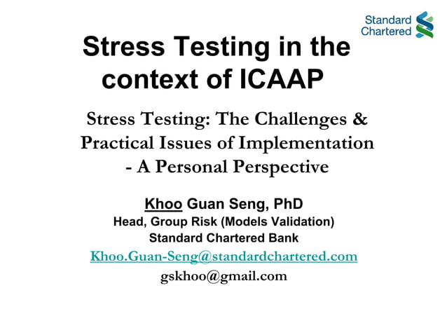 Rma May22 Stress Testing In The Context Of Icaap | PDF