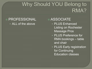 RMA Membership Overview 10.12