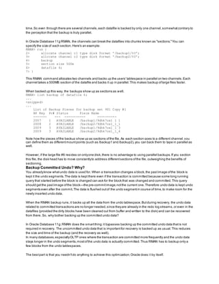Rman backup and recovery 11g new features | DOCX | Databases | Computer Software and Applications