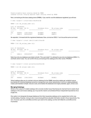Rman backup and recovery 11g new features | DOCX | Databases | Computer ...