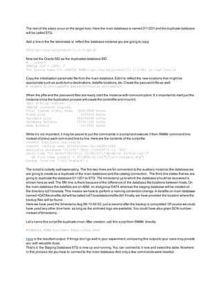 Rman backup and recovery 11g new features | DOCX | Databases | Computer Software and Applications