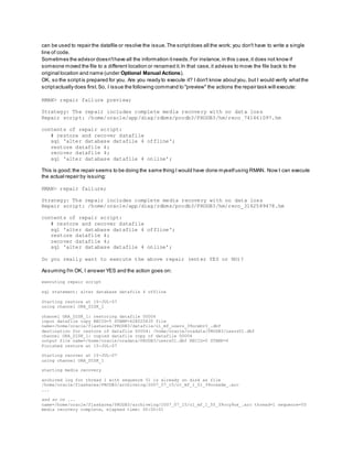 Rman backup and recovery 11g new features | PDF