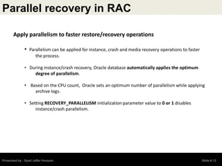 RMAN best practices for RAC | PDF