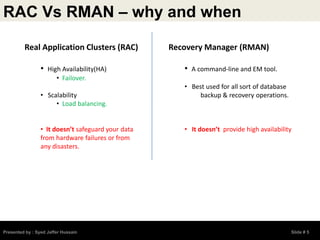 RMAN best practices for RAC | PDF