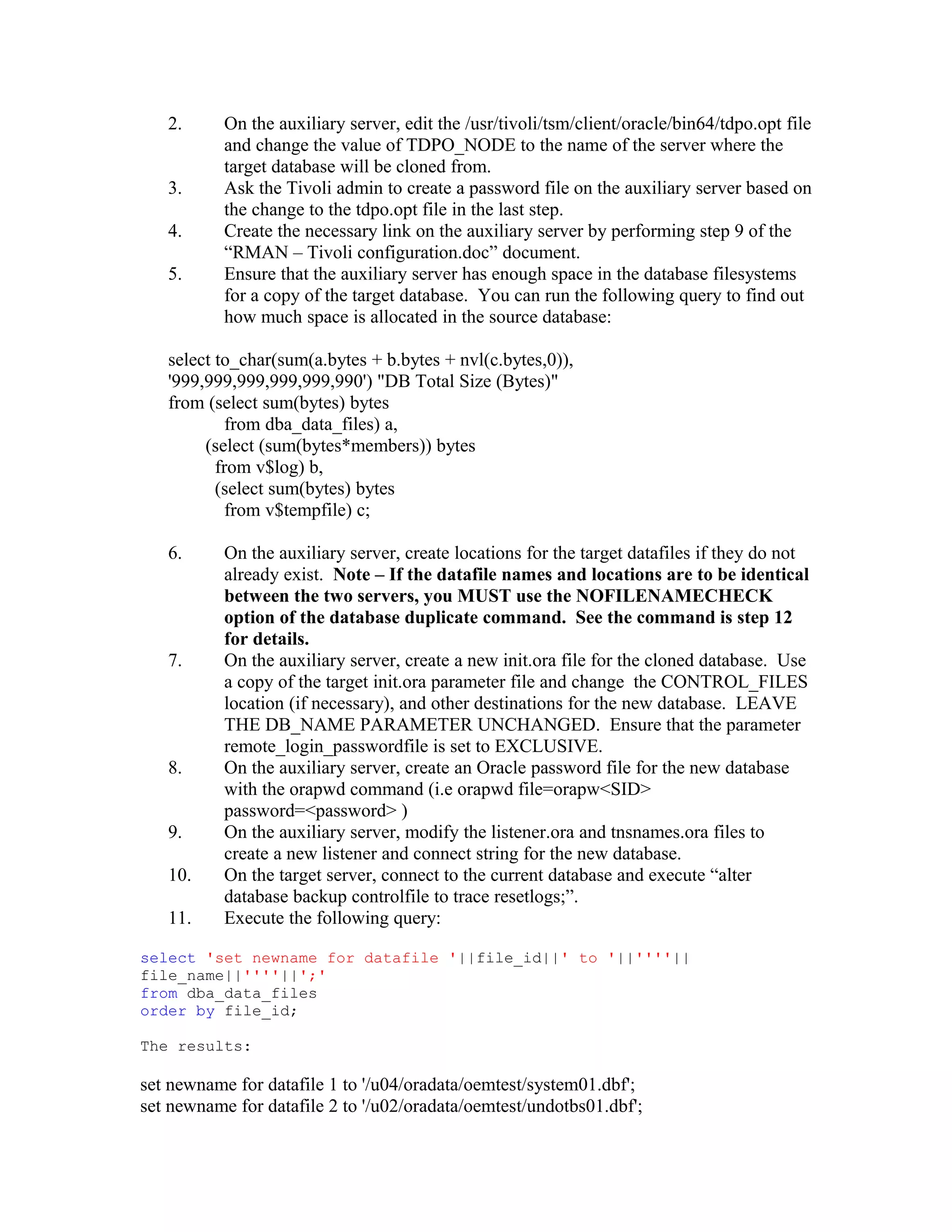 Rman cloning guide | DOC
