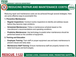 Punjab Emergency Services repair and maintenence department | PPTX