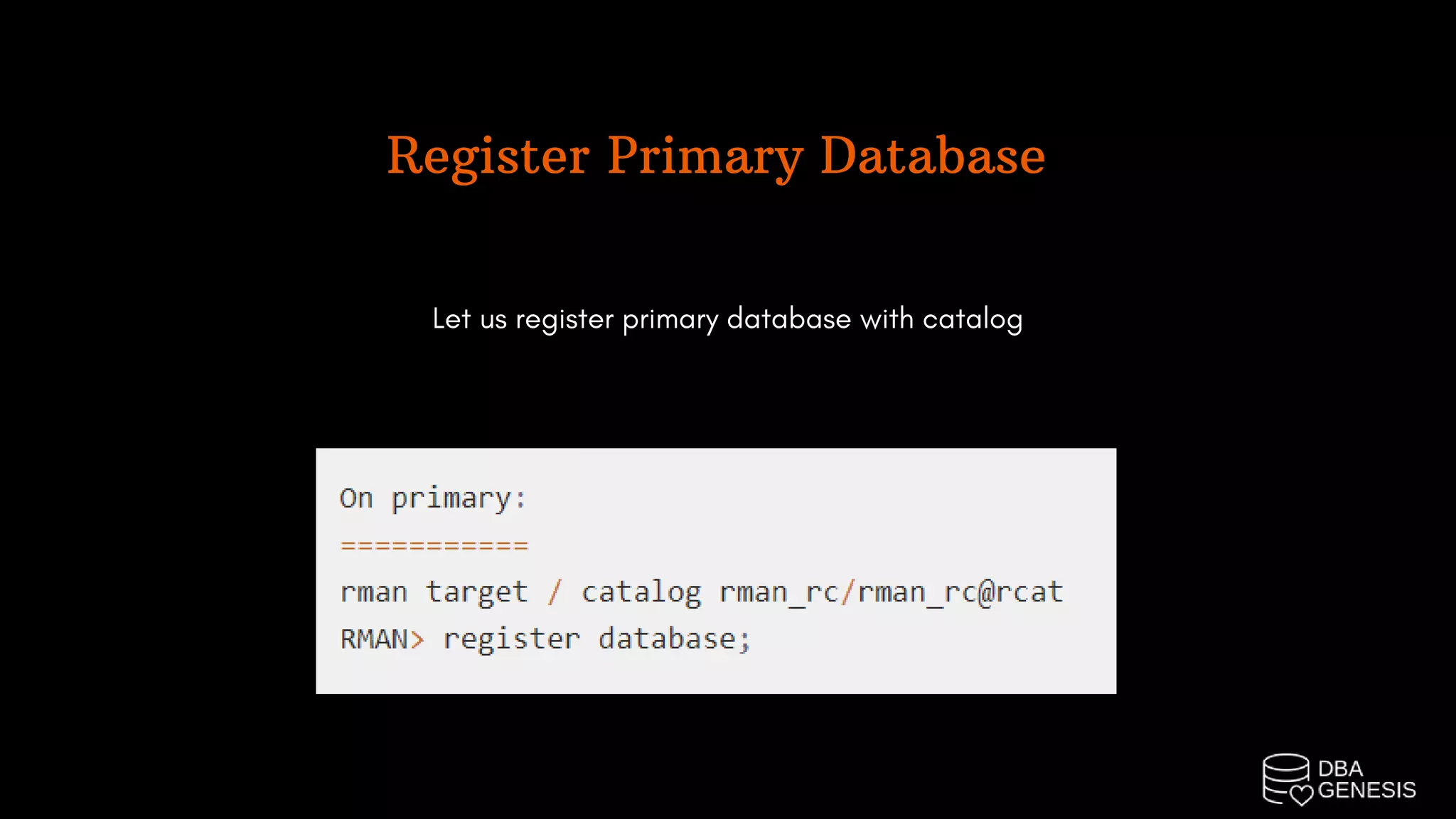 Rman In Dataguard Configuration Ppt