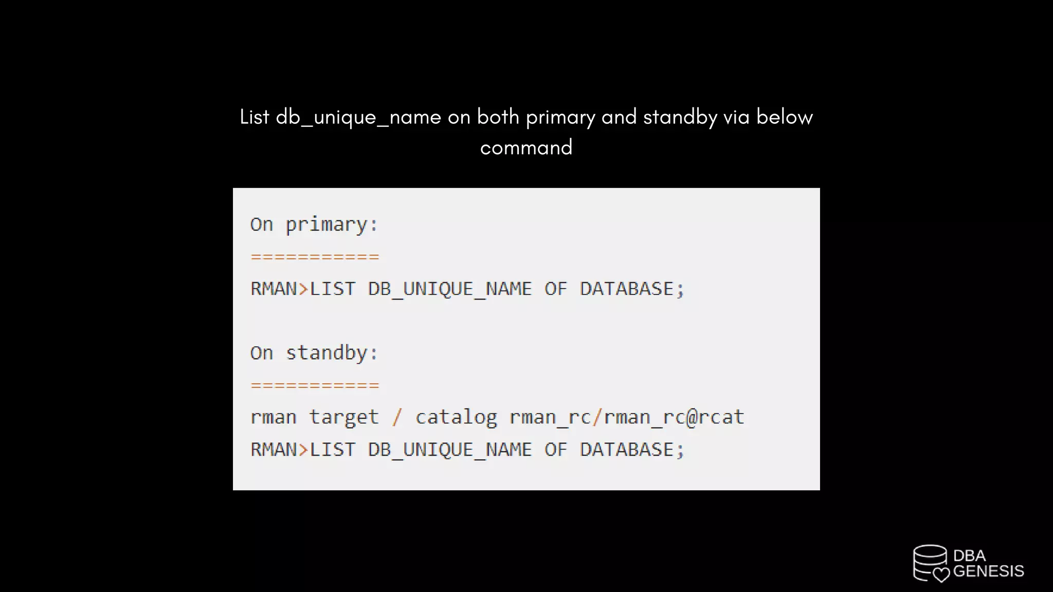 Rman In Dataguard Configuration Ppt 0595