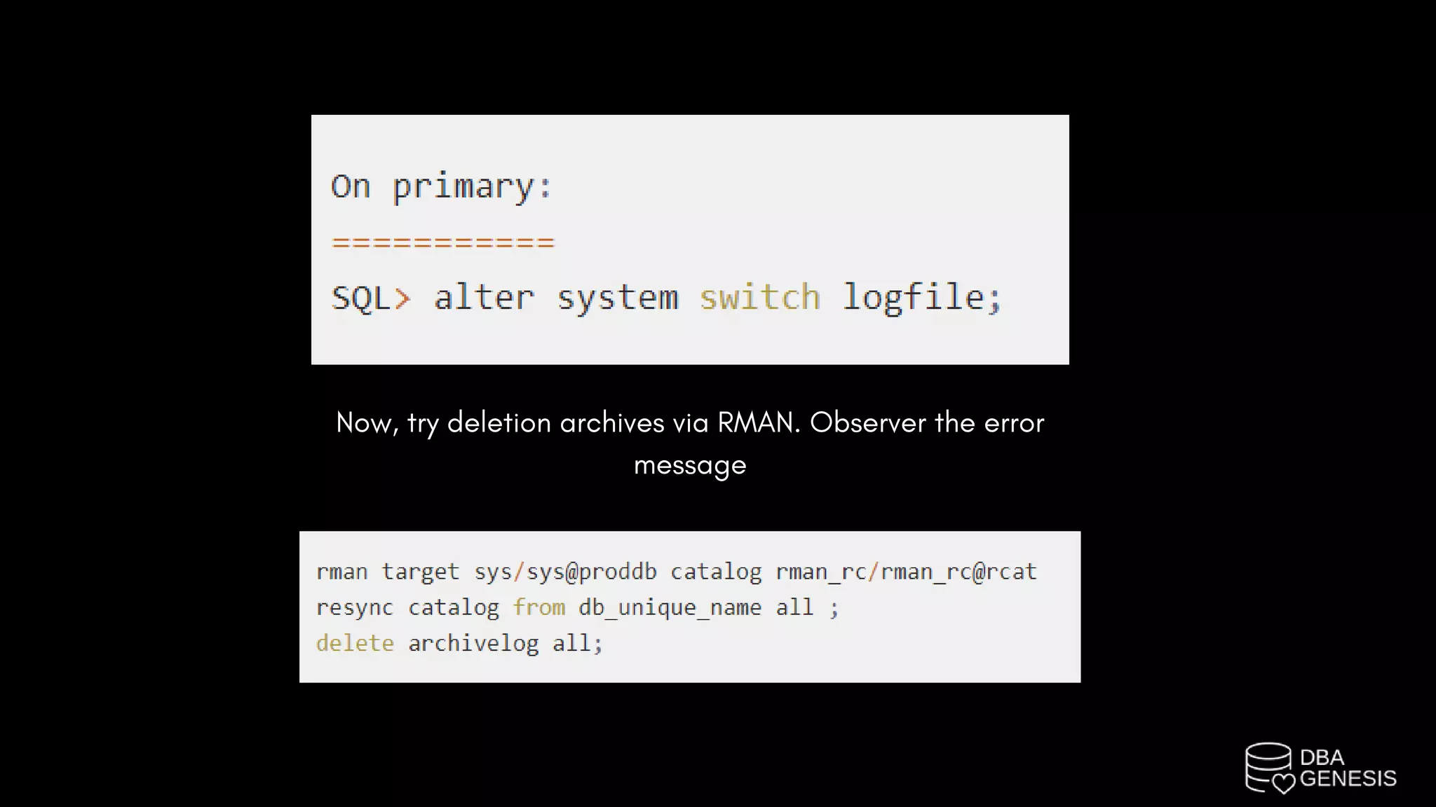 Rman In Dataguard Configuration Ppt