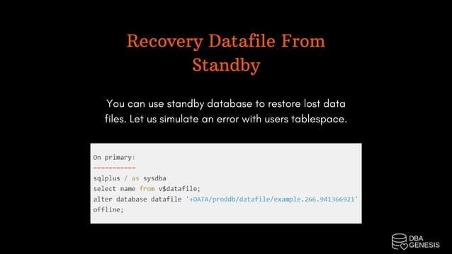 Rman In Dataguard Configuration Ppt