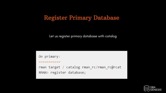 Rman In Dataguard Configuration Ppt