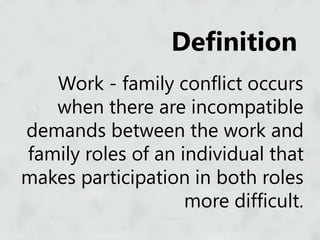 Work Family Conflict | PPTX