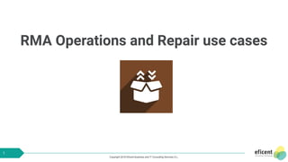 RMA Operations and Repair Use Cases | PDF