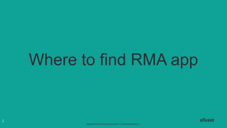 RMA Operations and Repair Use Cases | PDF