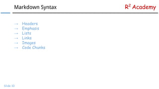 R Markdown Tutorial For Beginners | PDF