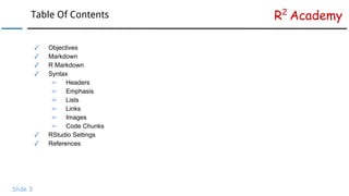 R Markdown Tutorial For Beginners | PDF