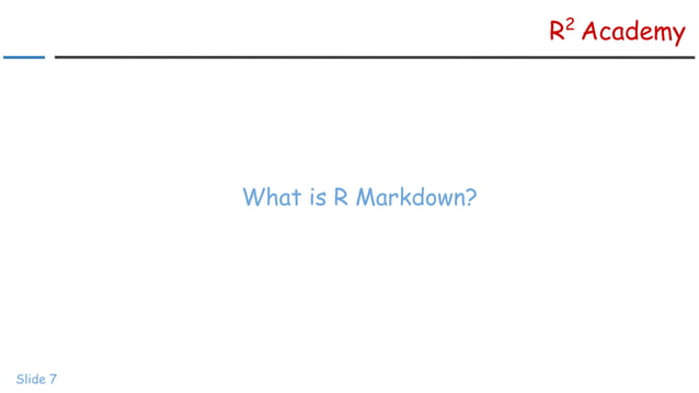 R Markdown Tutorial For Beginners | PDF