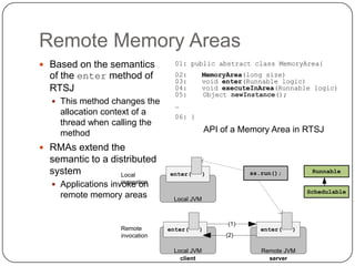 Remote Memory Areas for distributed real-time Java | PPT