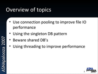 Using connection pooling for better AVR Web performance | PPT