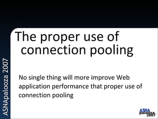 Using connection pooling for better AVR Web performance | PPT