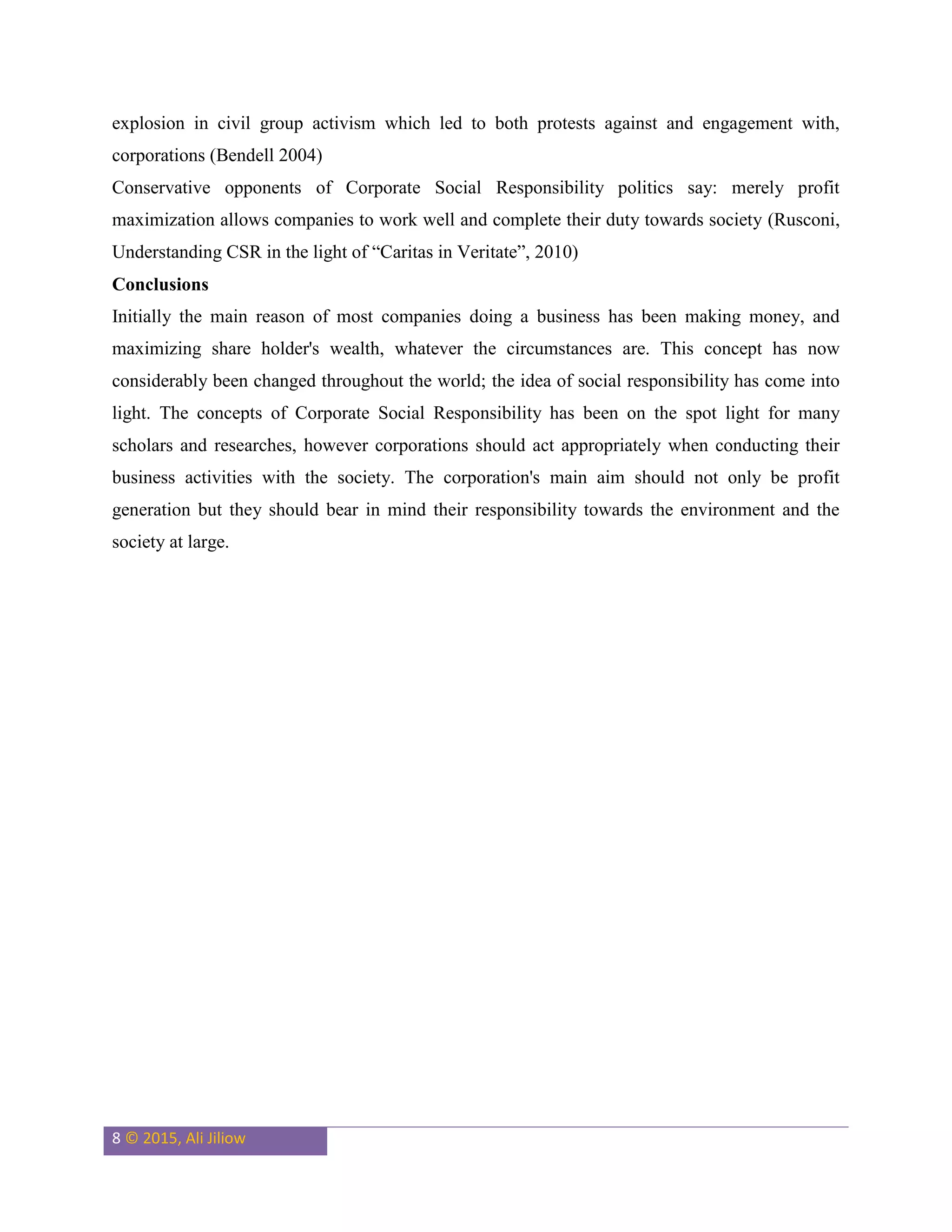 Corporate social respobsibility:Is it positive or negative ...