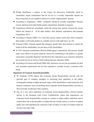 Corporate social respobsibility:Is it positive or negative ...