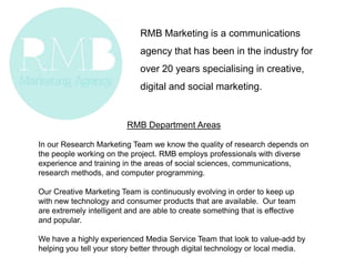 RMB Marketing Pitch | PPT