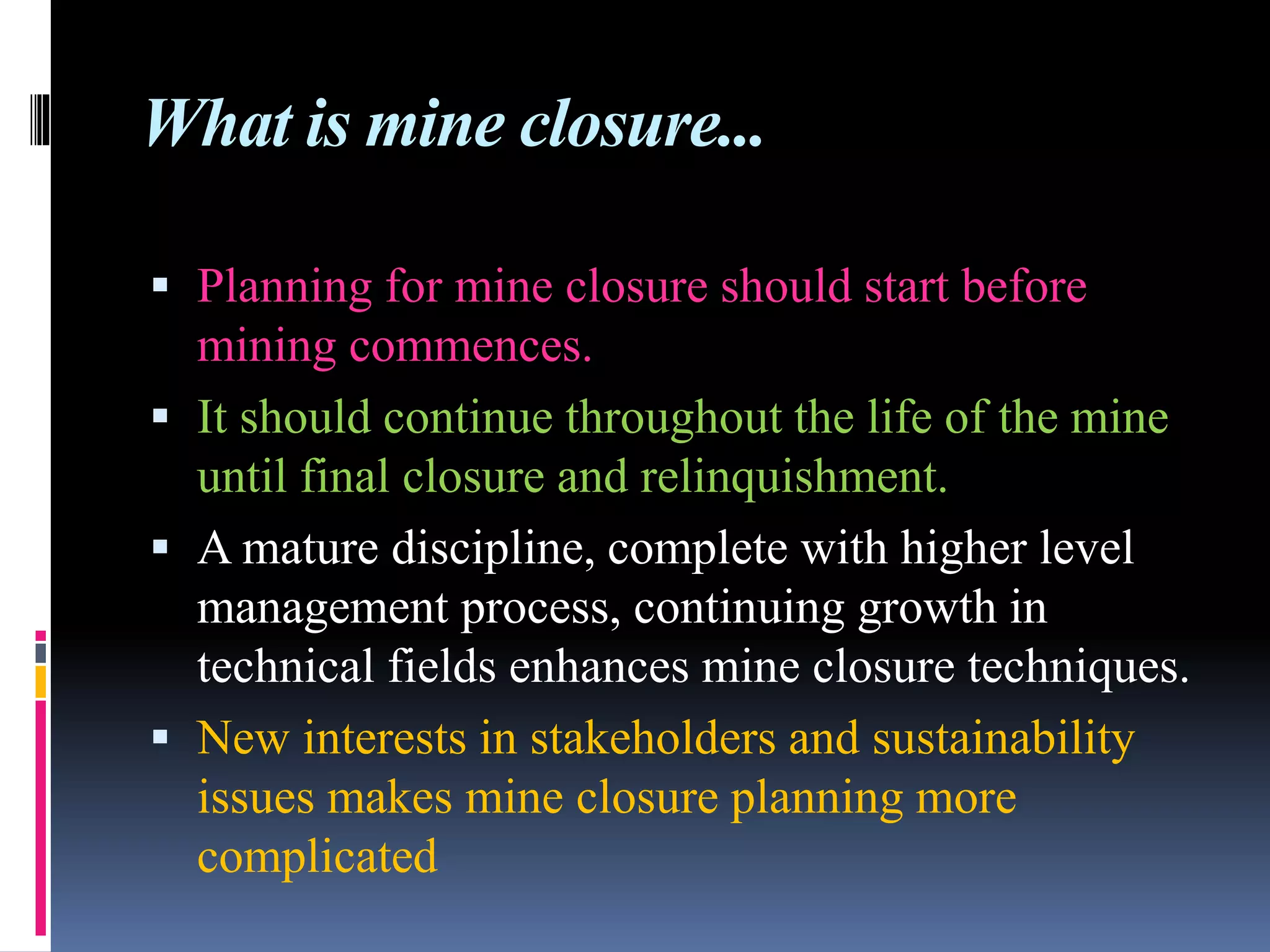 Mine closure planning ppt_Atun | PPTX