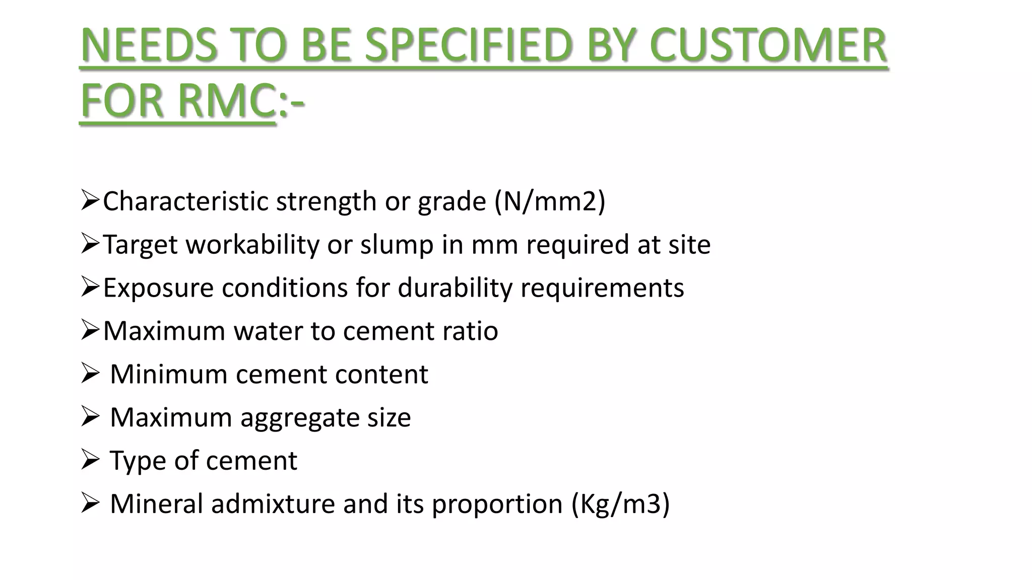 Ready mix concrete | PPTX