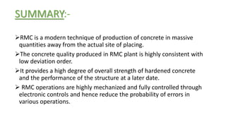 Ready mix concrete | PPTX