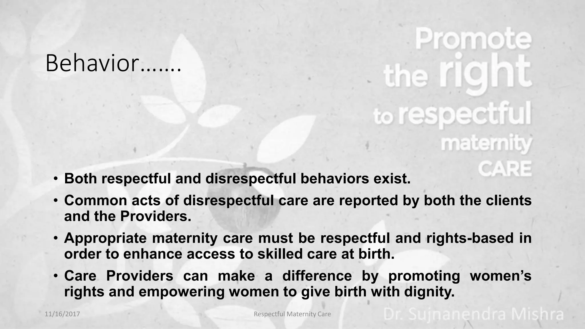 Respectful Maternity Care | PPTX