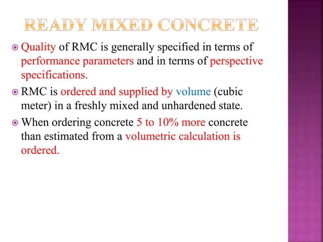 Ready Mix Concrete - concrete practices.pptx