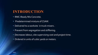 READY MIX CONCRETE (RMC) | PPT