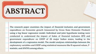 financial inclusion index in driving growth | PDF