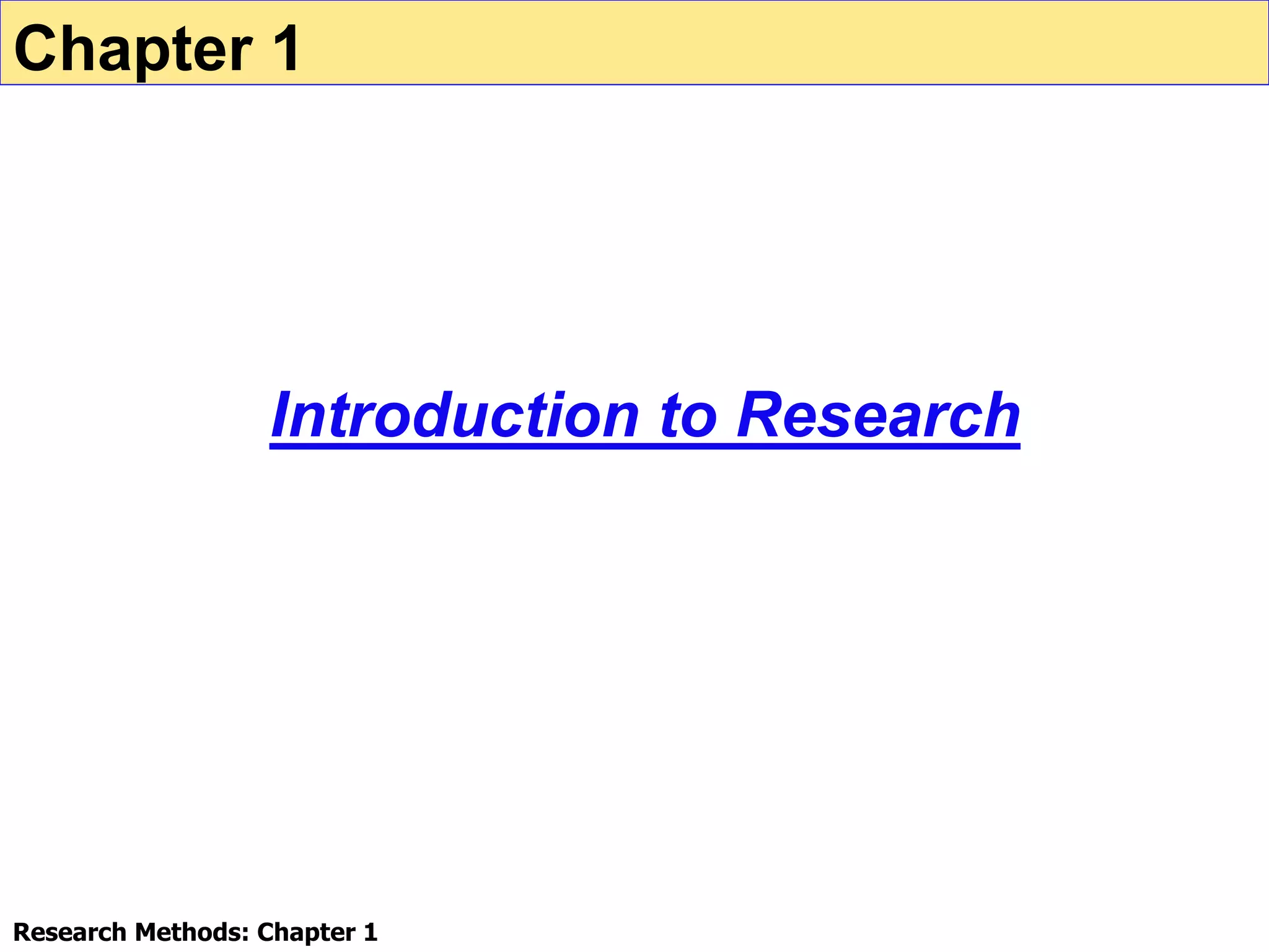 Research Method for Business chapter 1 | PDF