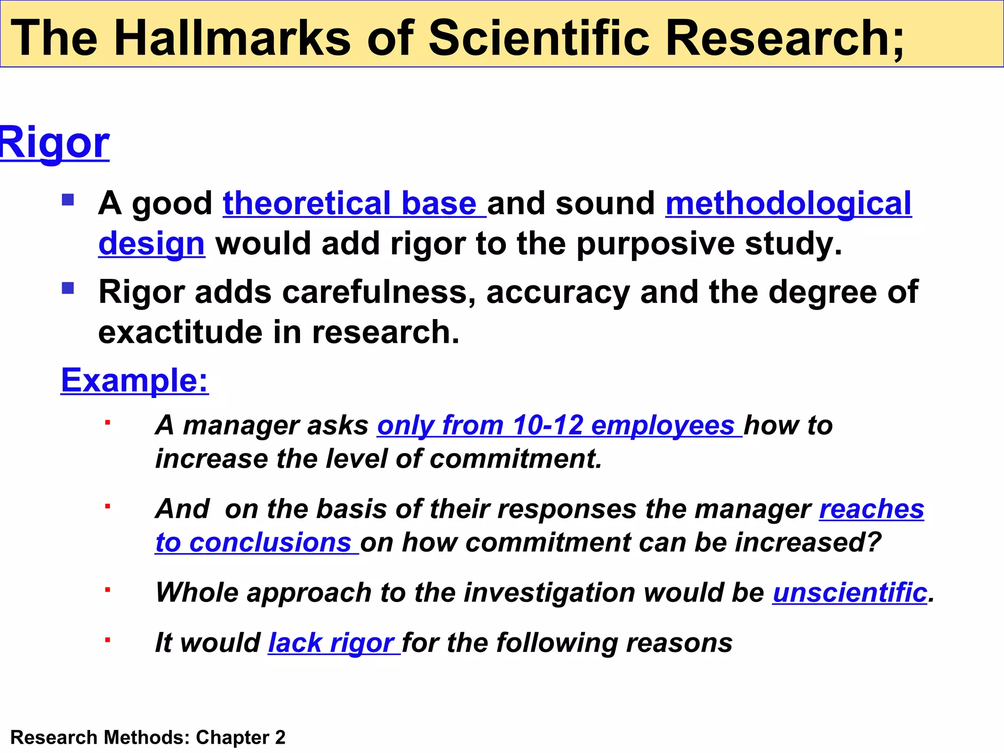 The Hallmarks of Scientific Research | PPT