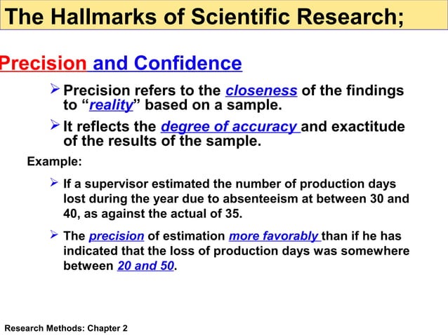The Hallmarks of Scientific Research | PPT