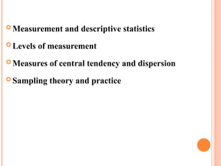 RM chapter-4 (3).ppt measurements and descriptive | PPT