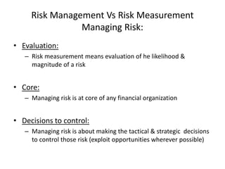 risk management chapter 2 TYBMS SEM 6 full notes | PDF