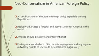 Iran in the Neo-conservative Imagination in America | PPTX