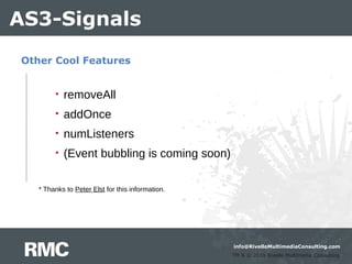 RMC Intro to AS3-Signals for Flash And Flex | PDF