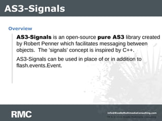RMC Intro to AS3-Signals for Flash And Flex | PDF