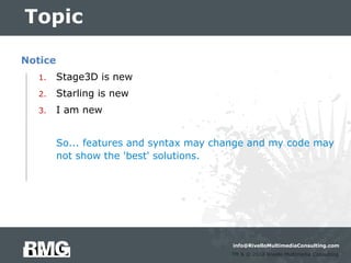 Intro To Starling Framework for ActionScript 3.0 | PPT