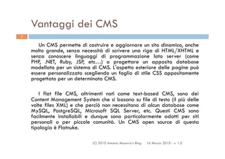 Introduzione ai sistemi di Content Management System (CMS) | PDF